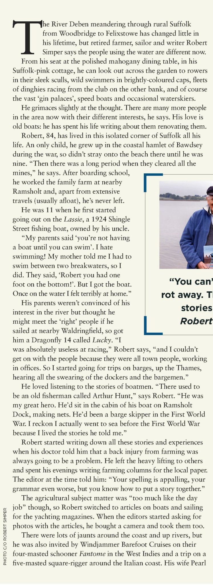 Robert Simper – A life by the Deben | River Deben Association